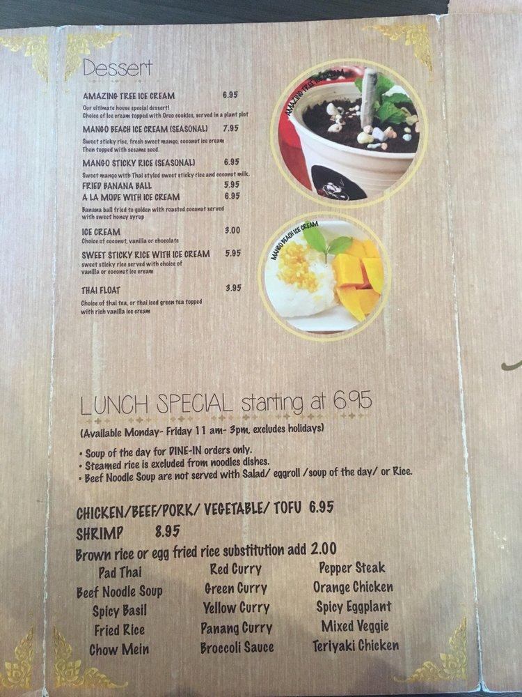 Menu at Amazing Thai restaurant, North Las Vegas, W Ann Rd #109