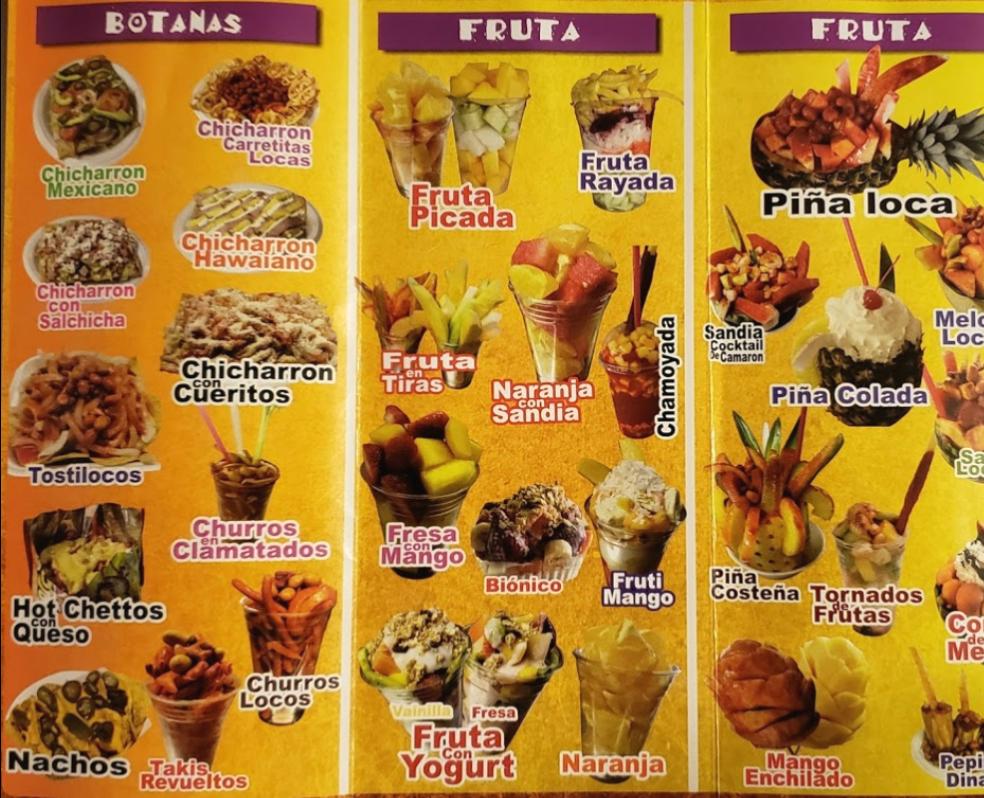 Menu at Botanas locas el solesito #2 restaurant, Othello