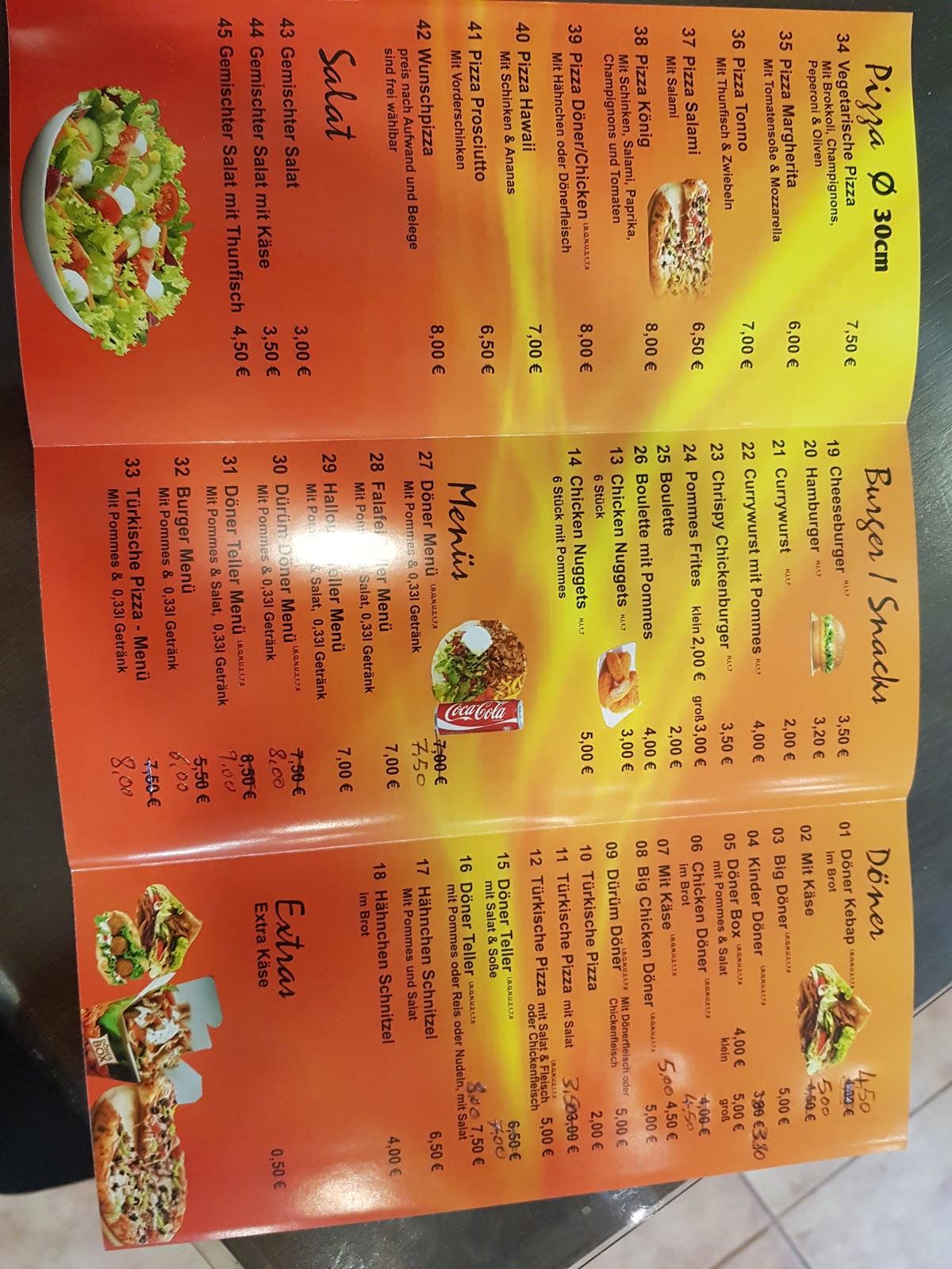 Speisekarte von König Döner restaurant, Ludwigsfelde