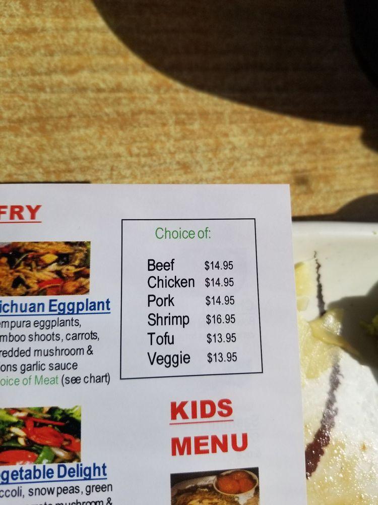 Menu at Origami Sushi restaurant, Silverdale