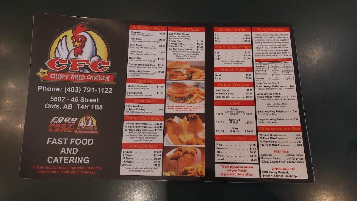 Menu at Asia Circle Restaurant & CFC (CRISPY FRIED CHICKEN), Olds