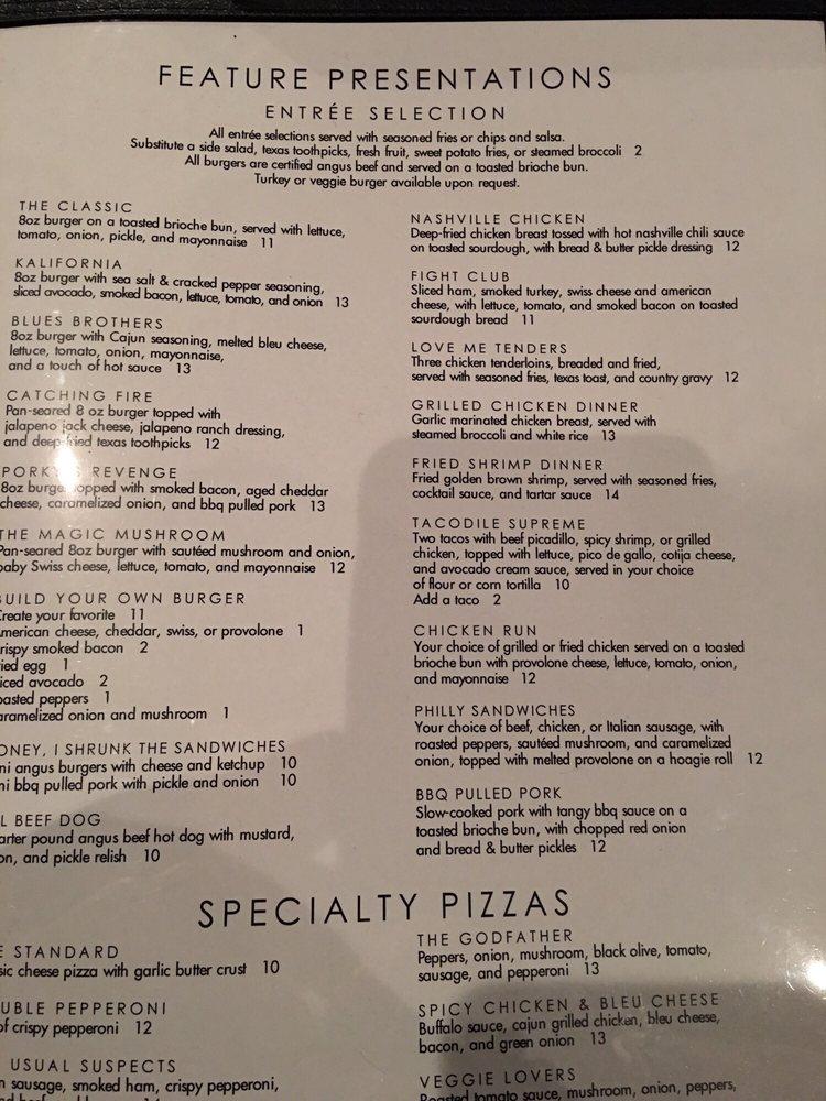 Menu at Star Cinema Grill Vintage Park pub & bar, Houston