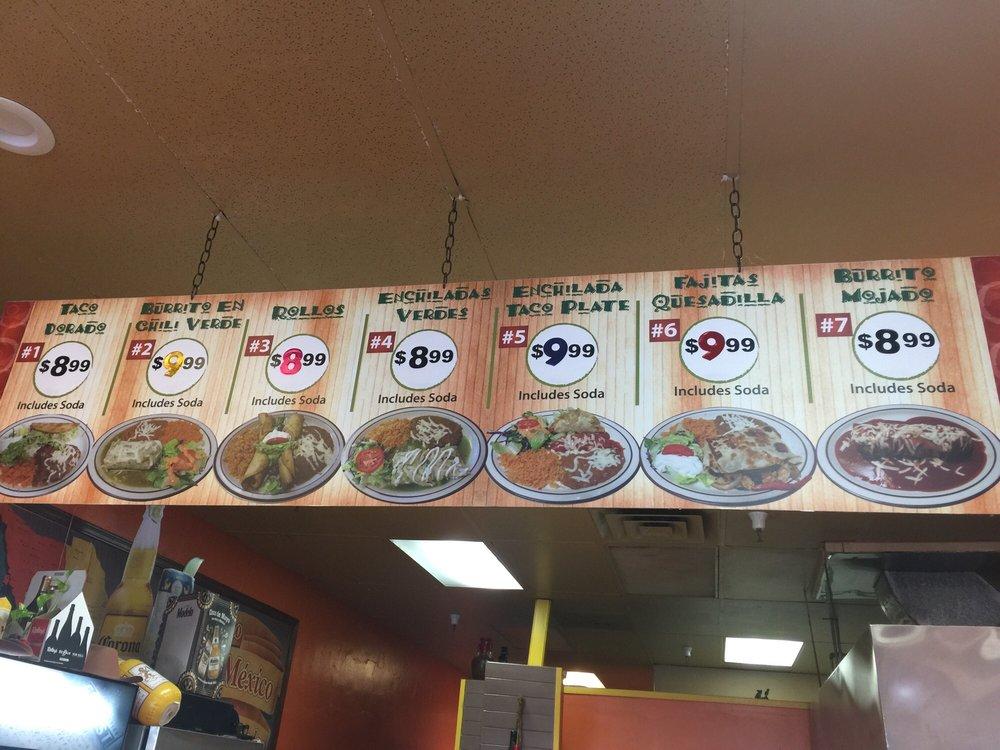 Menu at Taqueria Tepa Burritos restaurant, Cameron Park