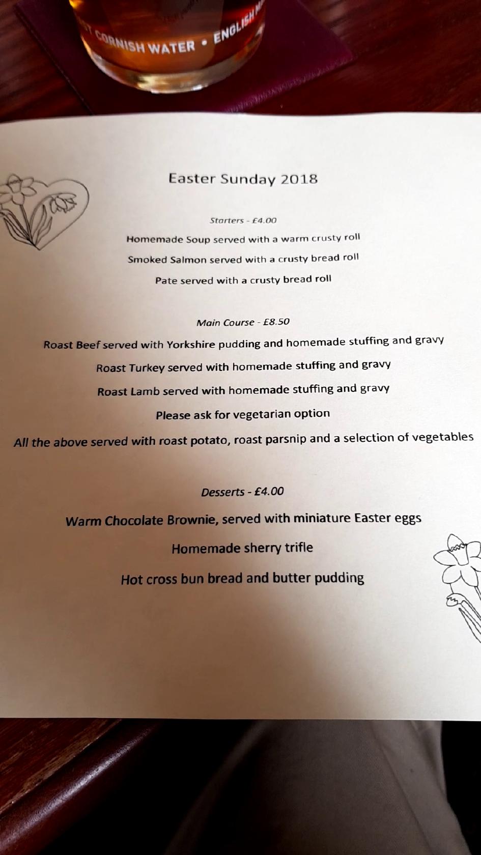 Menu at The Vine Inn pub & bar, Johnston