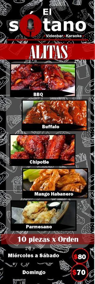 Menu at El Sotano pub & bar, Hueytamalco