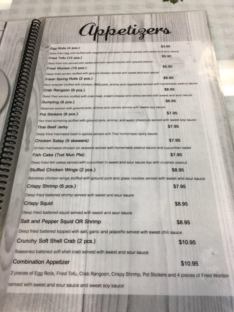 Menu at Siri Thai Restaurant Las Vegas, Henderson, Windmill Pkwy