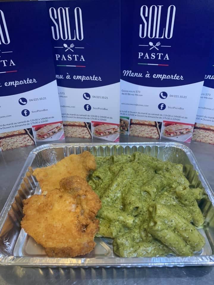 Menu au Solo Pasta, Beyne-Heusay