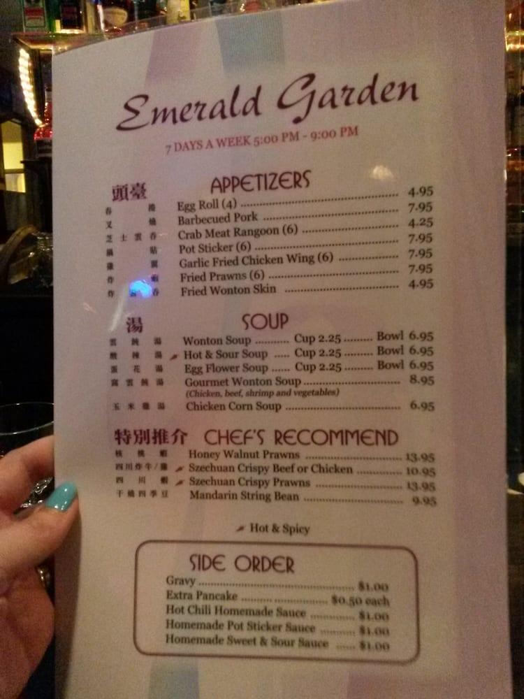 Menu at Emerald Garden Restaurant & Lounge, Kirkland