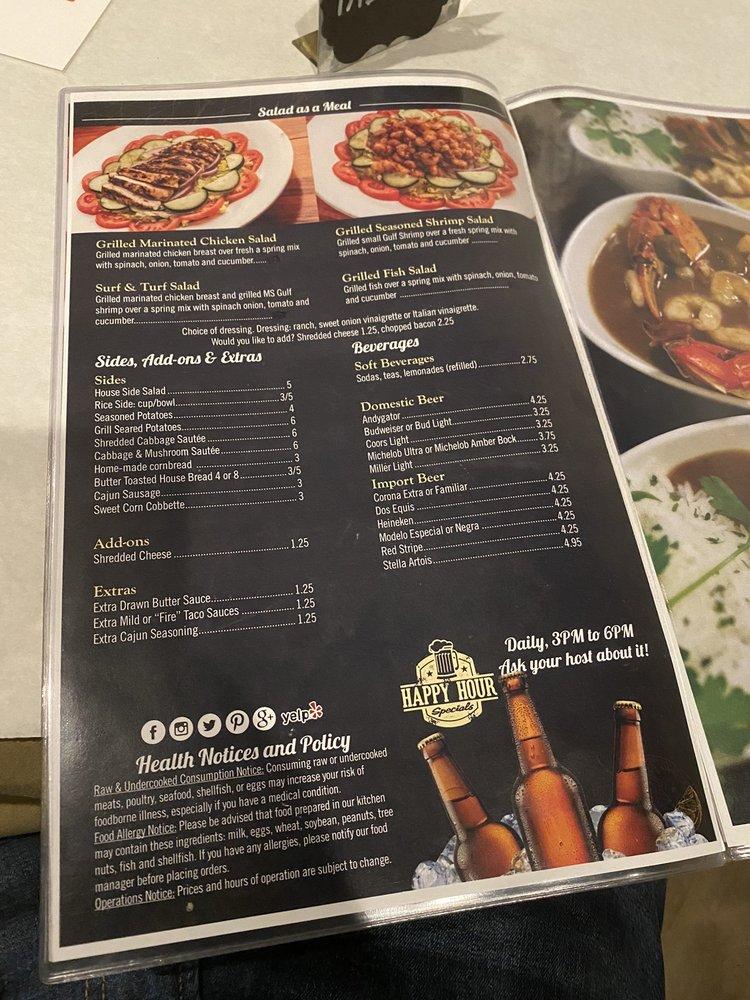 Menu at Gumbo Girl restaurant, Ridgeland, 900 E County Line Rd Suite 107