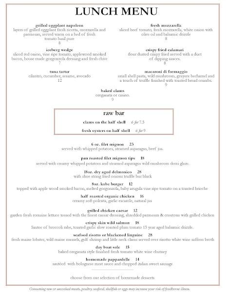 Menu at Lenny's Steakhouse, Larchmont