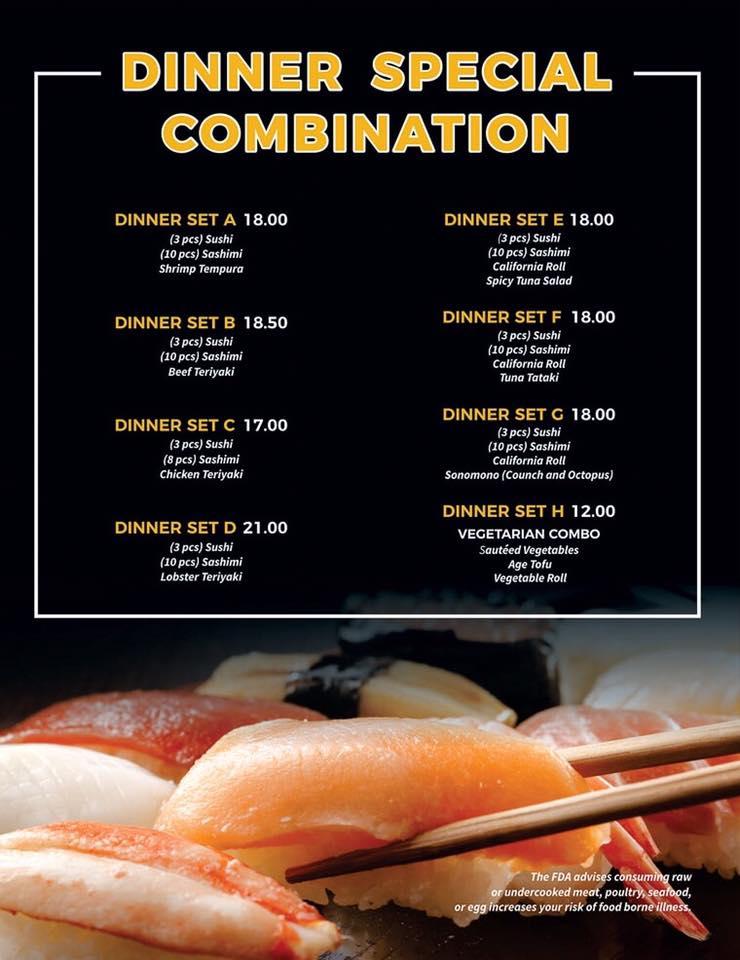 Menu at Maki Sushi & Thai Restaurant, Key Largo