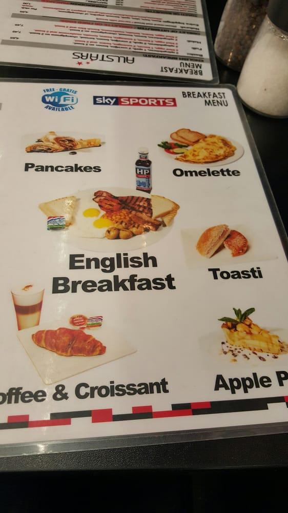 Menu at Allstars Steakhouse, Amsterdam