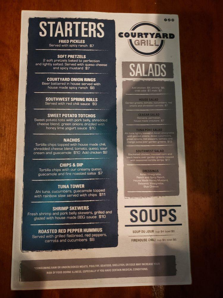 Menu at Courtyard Grill pub & bar, Wilmington, Masonboro Loop Rd