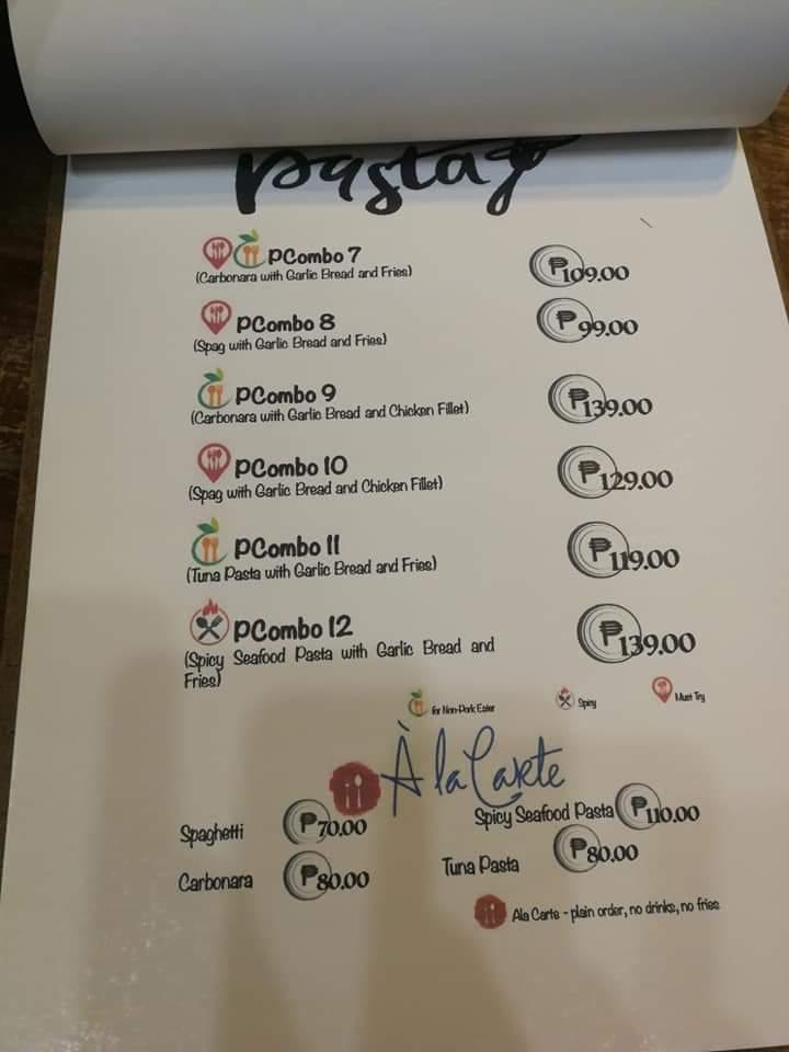 Menu at Kinaham Cafe and Resto, Kapalong