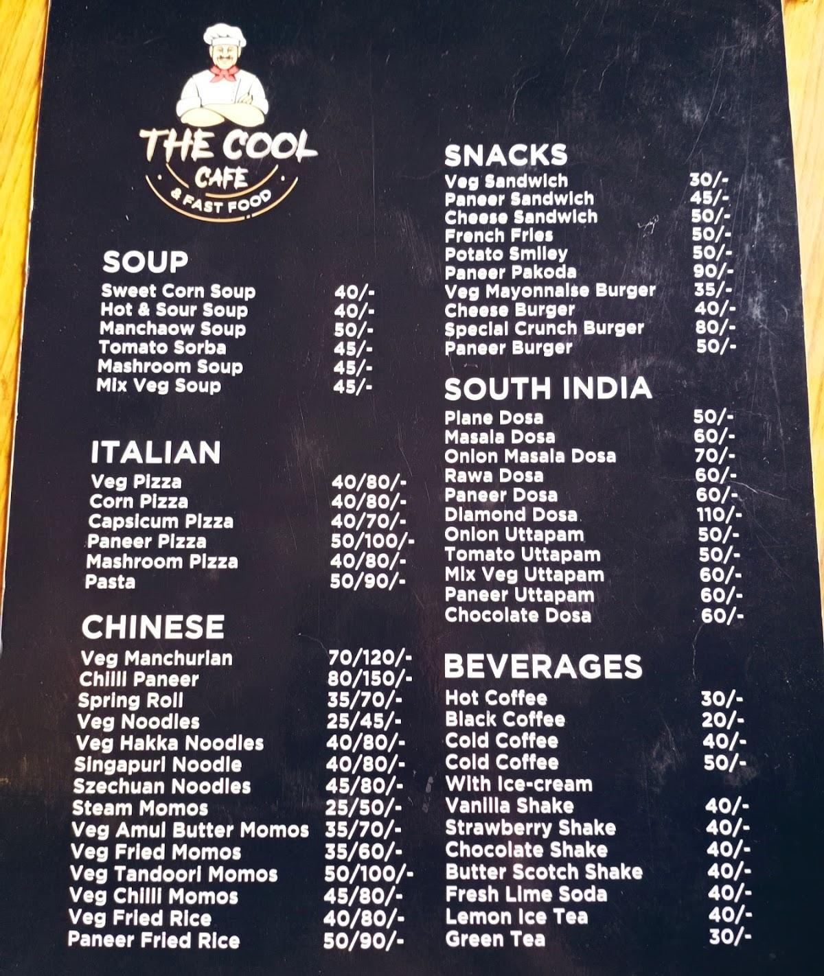 Menu at THE COOL CAFE & FAST FOOD, Rudrapur