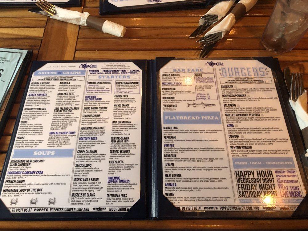 Menu at Dogtooth Bar & Grill, Wildwood, 100 E Taylor Ave
