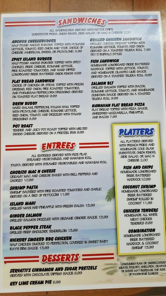 Menu at Drews River Saloon LLC pub & bar, Cincinnati