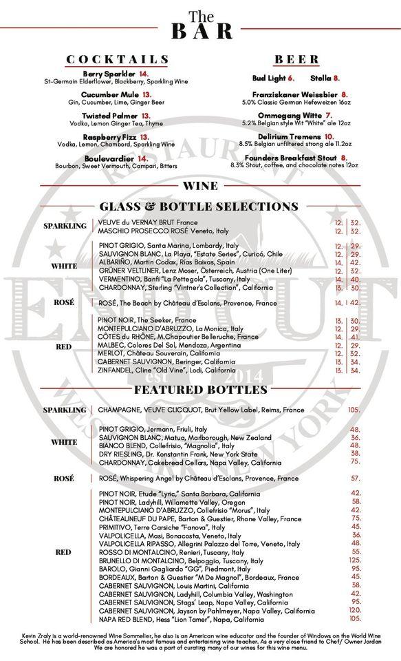 Menu at End Cut (West Park) pizzeria, West Park, Rte 9W
