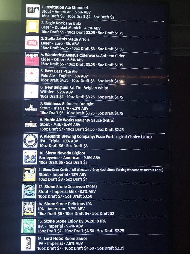 Menu at Golden Nugget Pub and Tavern, Simi Valley