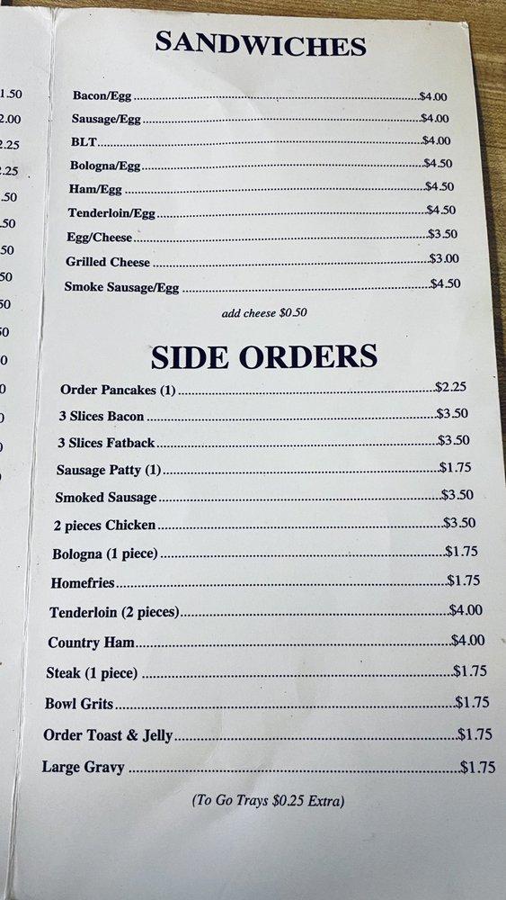 Menu at Little Biscuit Barn, Honea Path