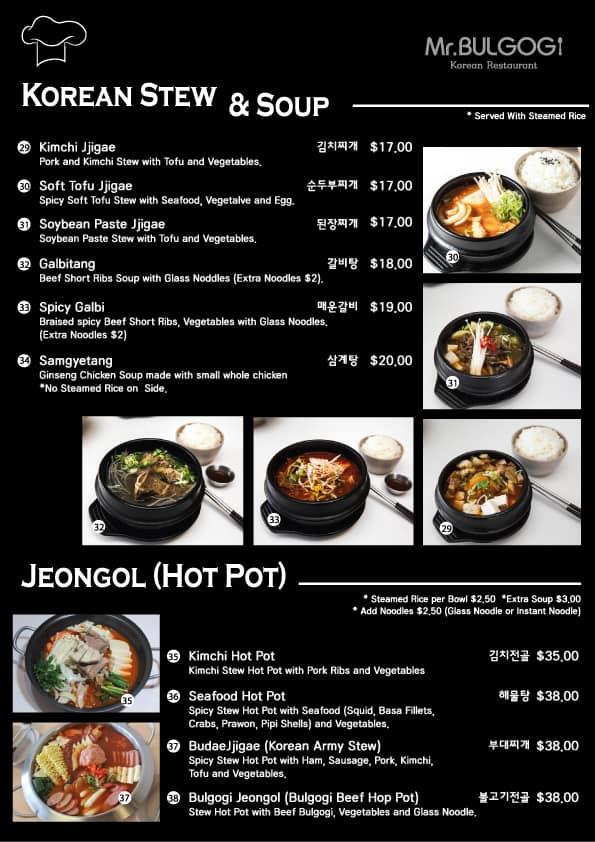 Menu at Mr. Bulgogi Korean Restaurant St Morris, Saint Morris