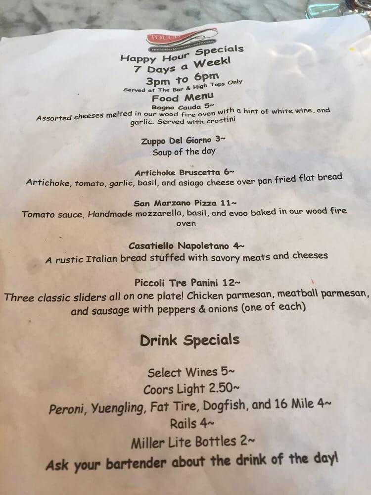 Menu at Touch of Italy pizzeria, Rehoboth Beach, Coastal Hwy