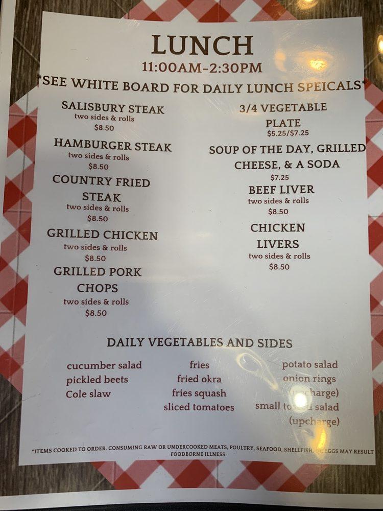 Menu at Watkins Grill restaurant, Raleigh