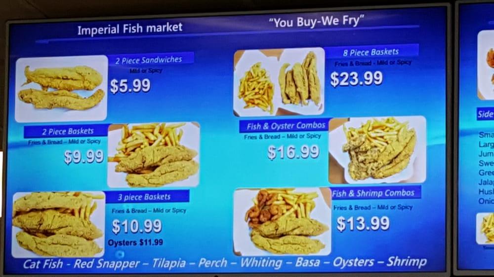 Menu at Imperial Fish Market restaurant, San Diego