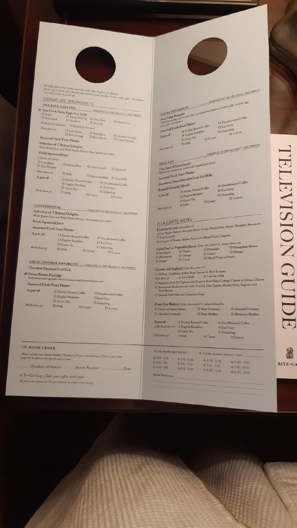 Menu at Champagne Lounge pub & bar, South Jakarta