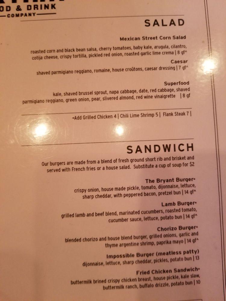 Menu at The Bryant pub & bar, West Lafayette, Sagamore Pkwy W