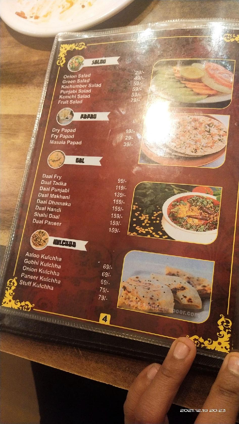 Menu at Shivay restaurant, Morena