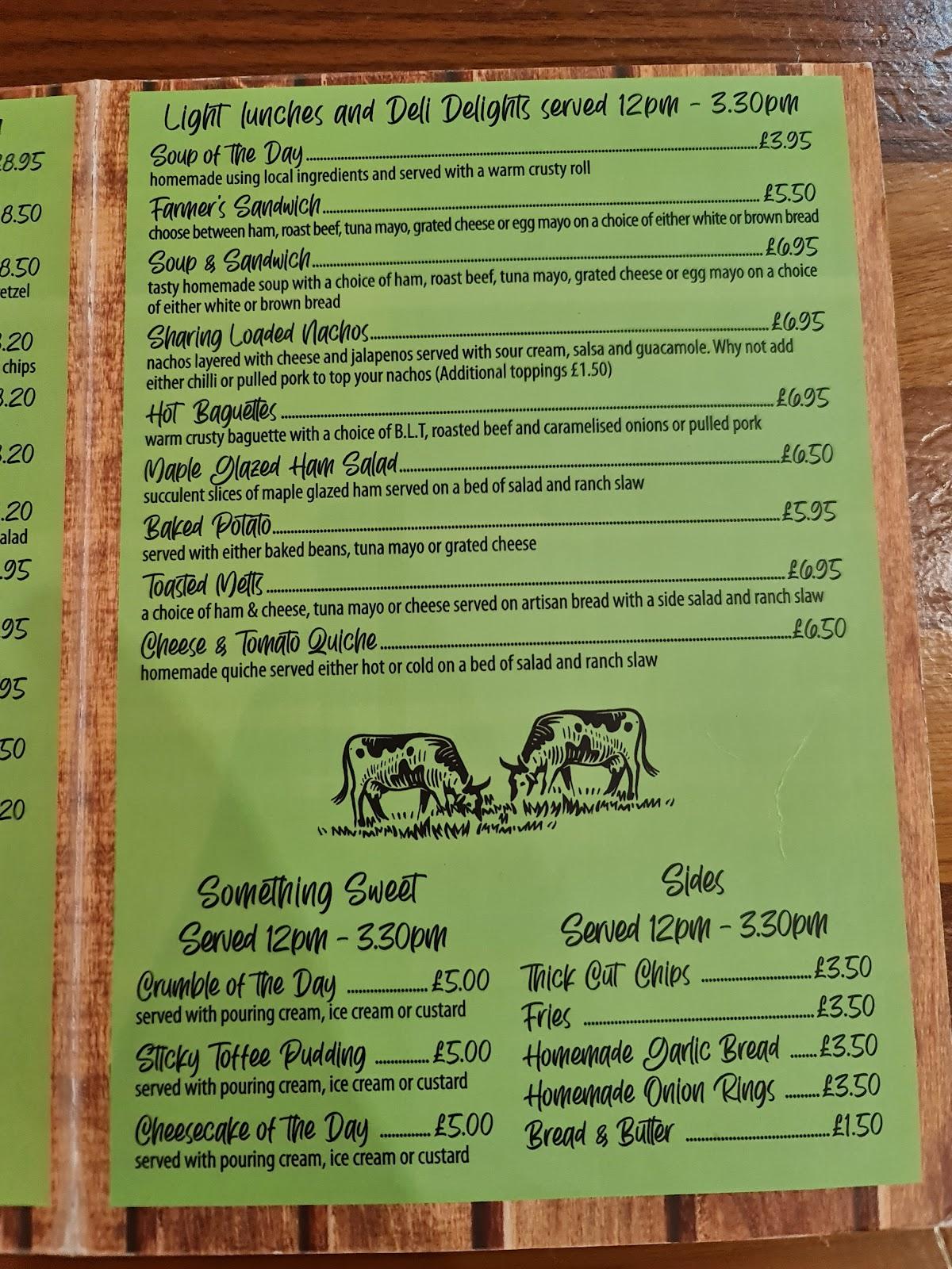 Menu at The Tractor Shed Bistro restaurant, Fleetwood