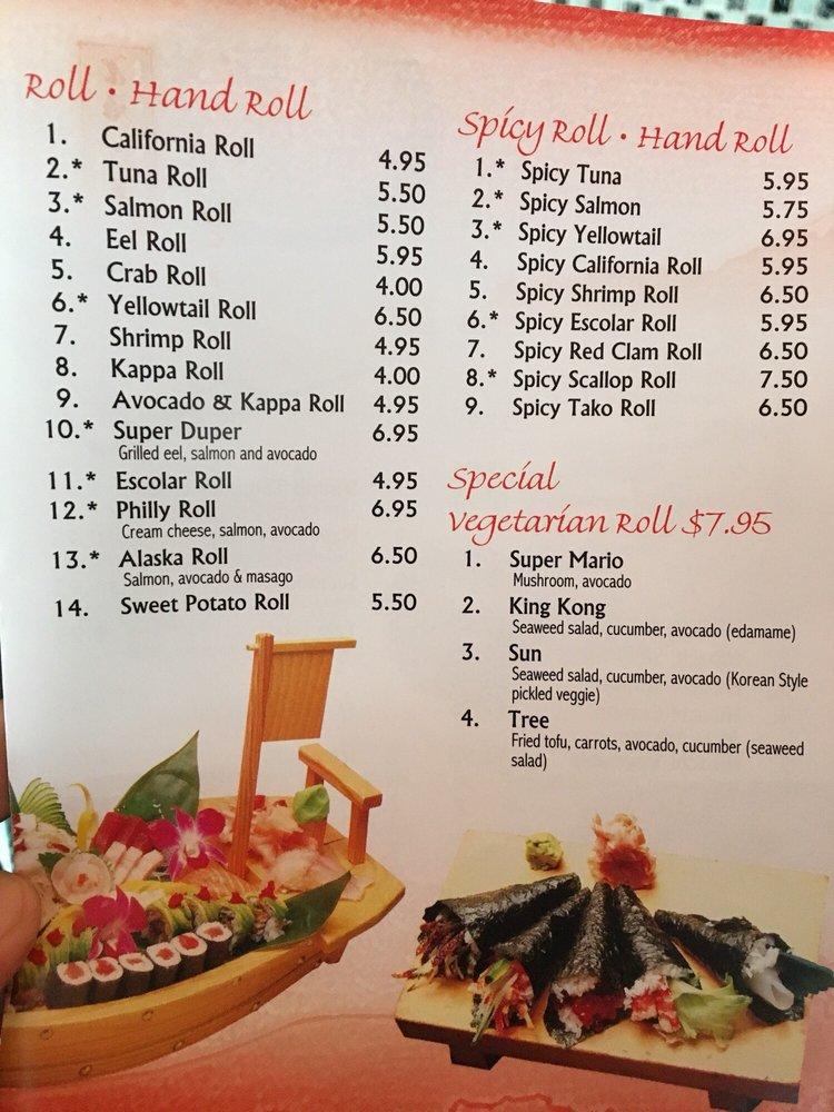 Menu at Volcano Japanese Restaurant, Chambersburg