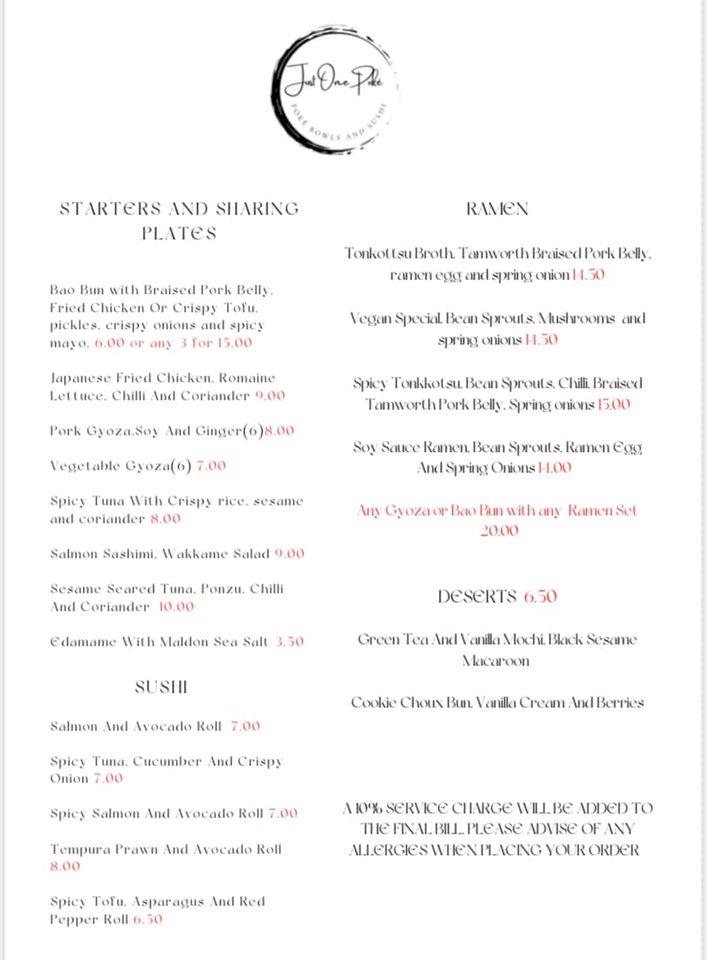 Menu at The Croft Restaurant, Bourton-on-the-Water
