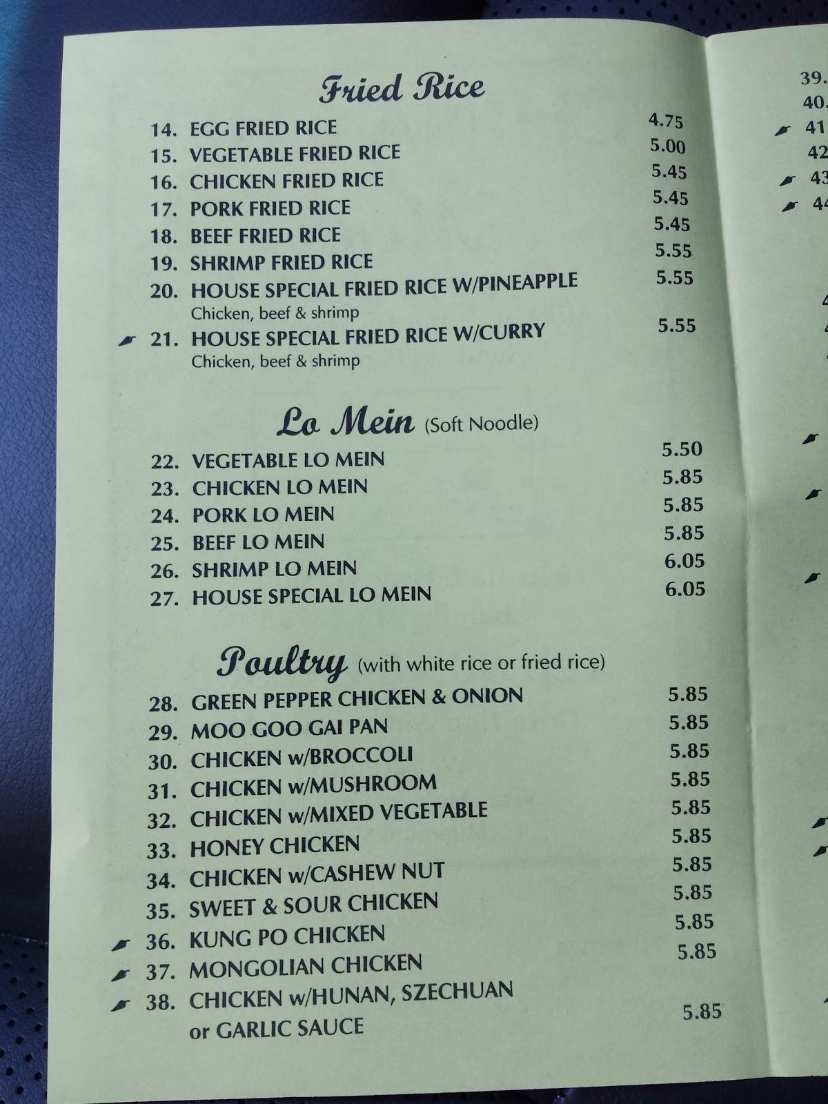 Menu at China Chef restaurant, Chandler, 636 State Hwy 31 W