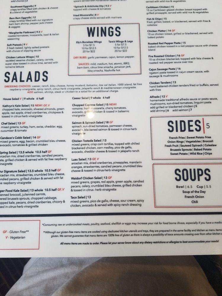 Menu at Jonathan's Grille pub & bar, Nashville, 717 3rd Ave N