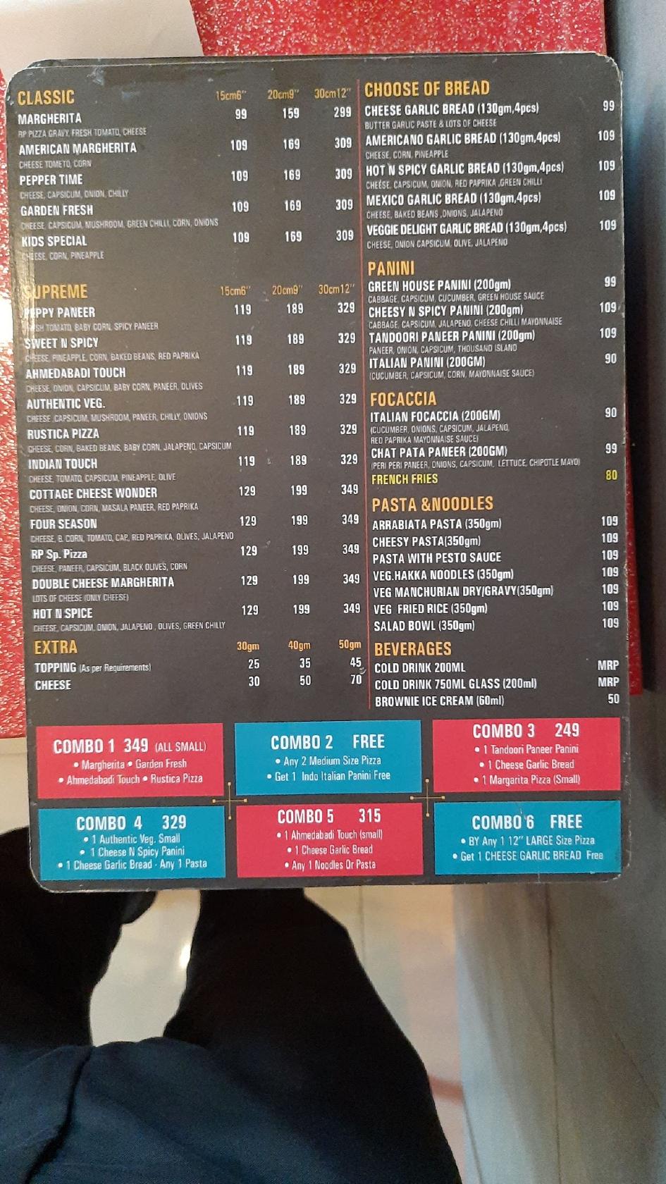 Menu at Real Paprika, Surat, F 108/109