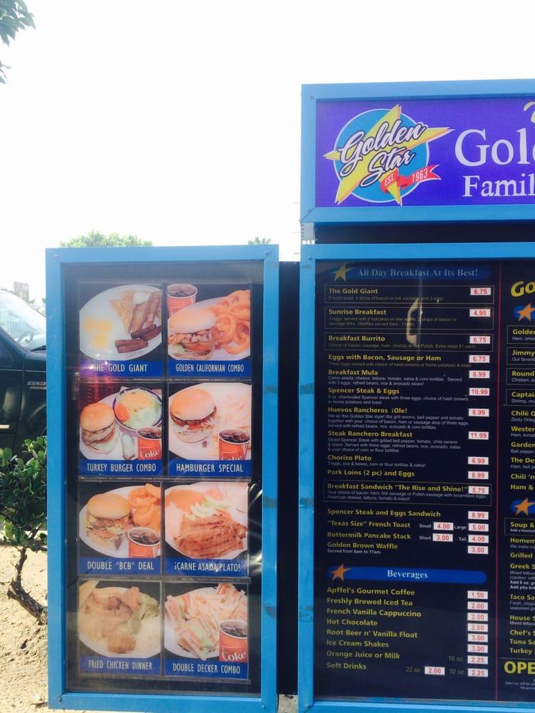 Menu at Golden Star Restaurant, Long Beach, W Pacific Coast Hwy