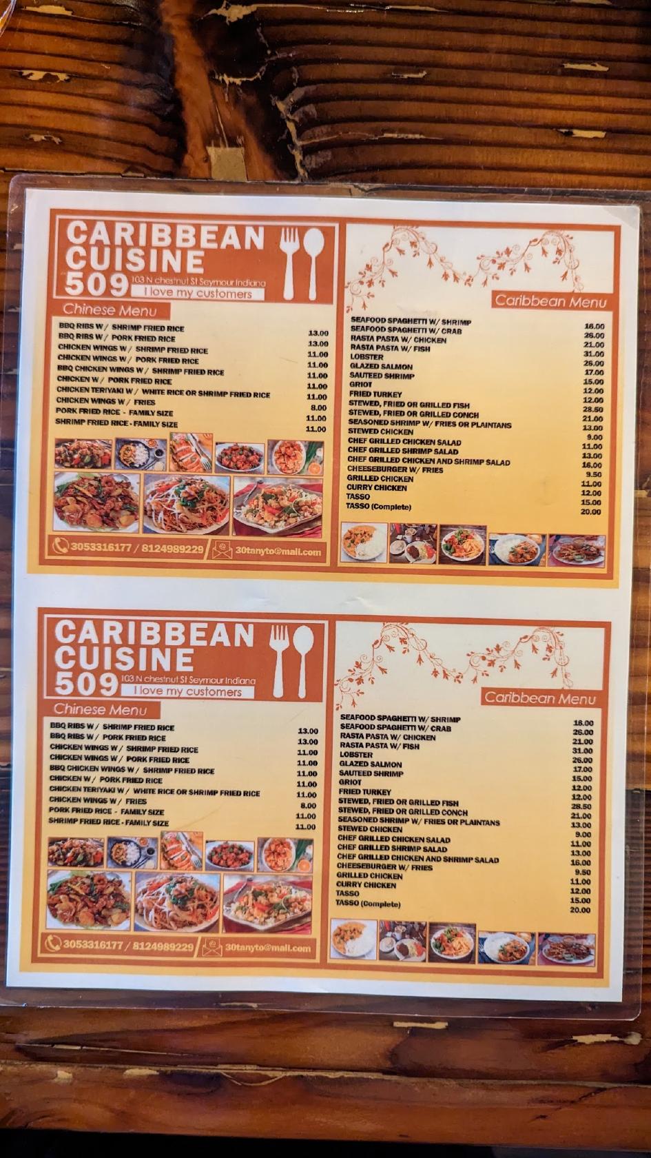 Menu at CC BAR&GRIL, Seymour