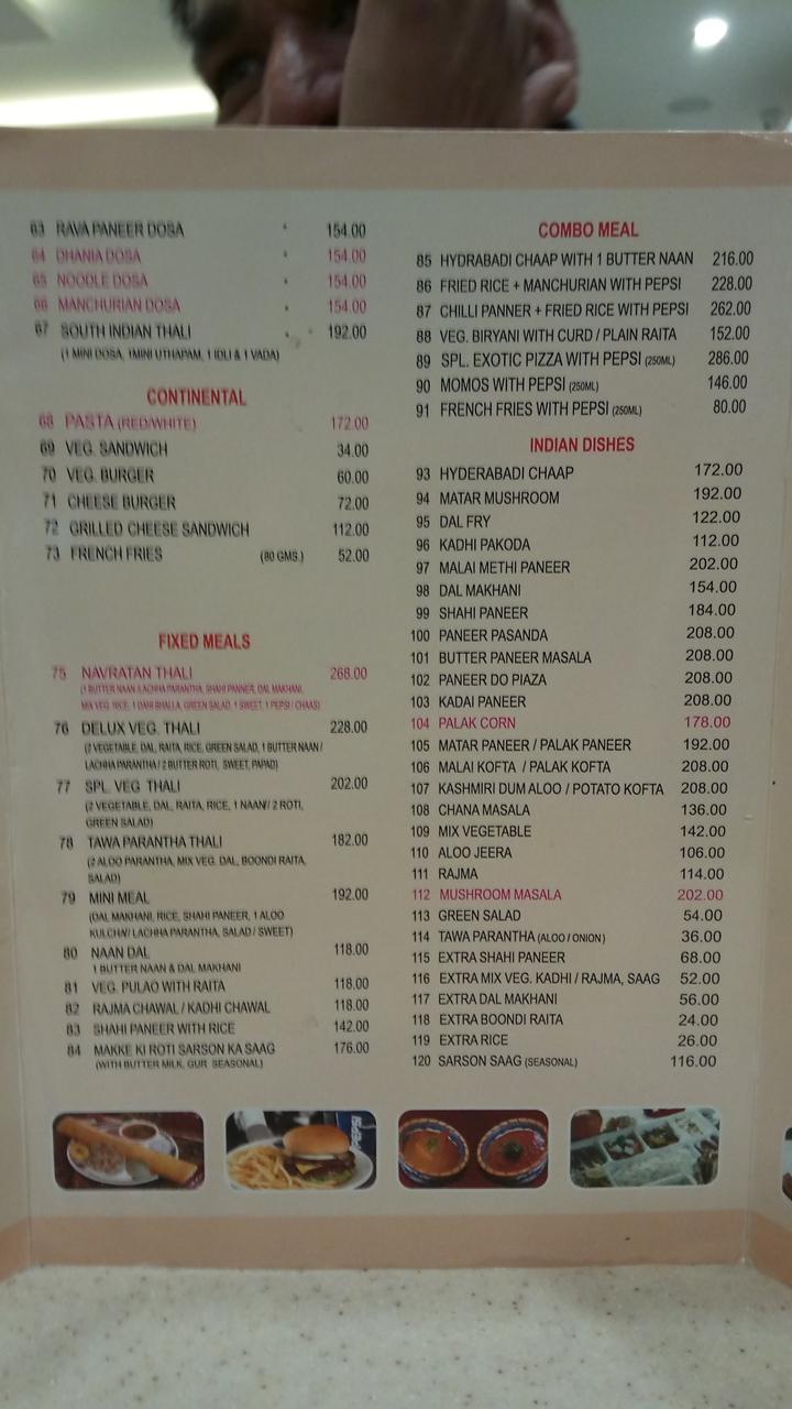Menu at B.D. Foods, Panipat