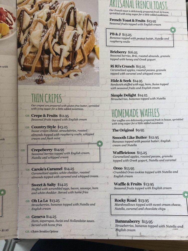 Menu at Pür & Simple pub & bar, Burlington
