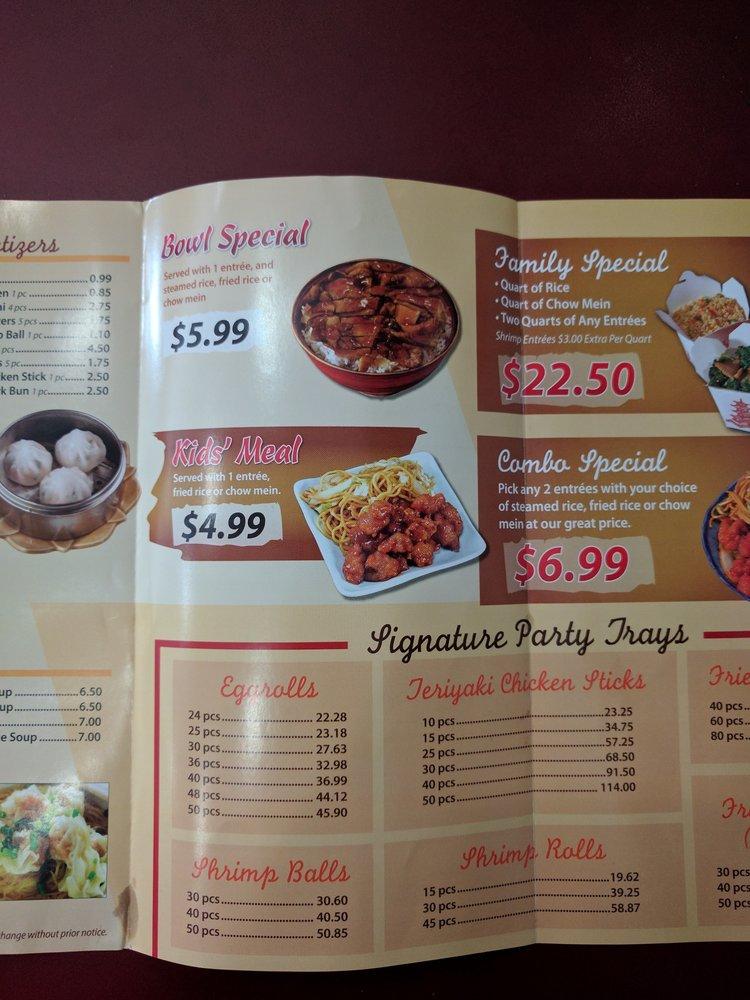Menu at King Egg Roll restaurant, San Jose, 980 Lundy Ave
