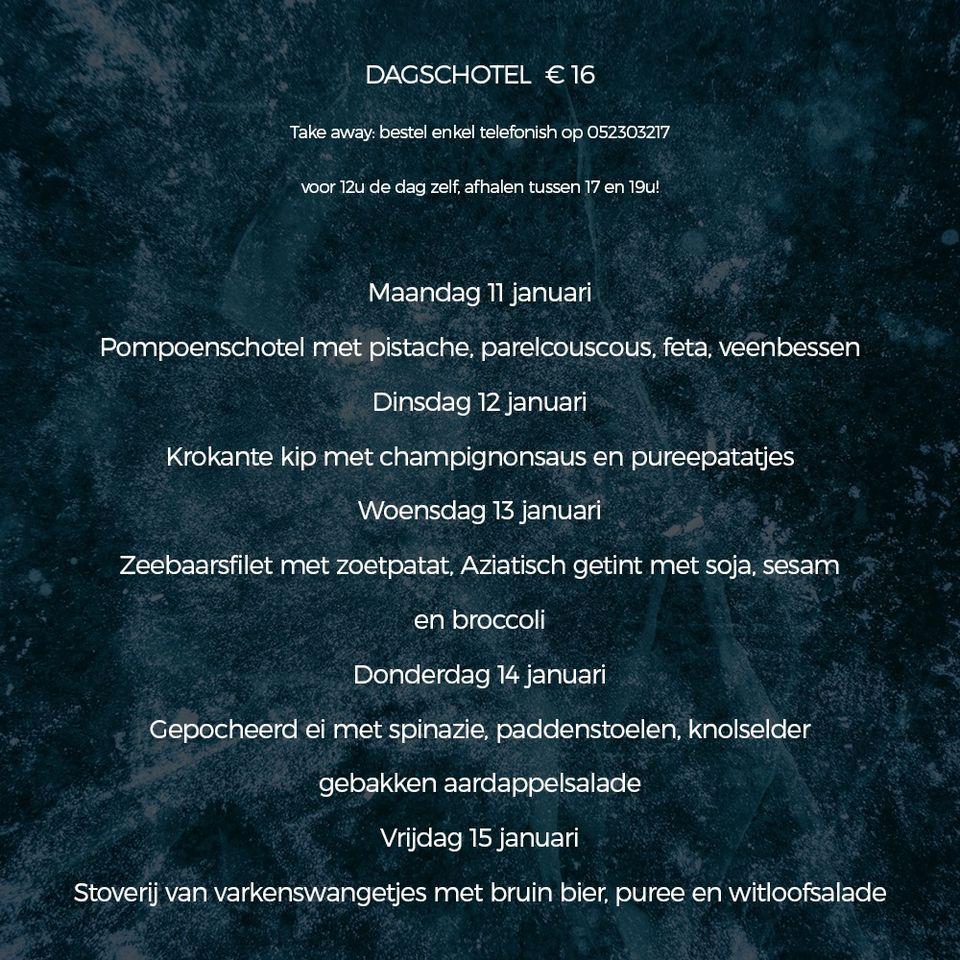 Menu at Zeta, Dendermonde
