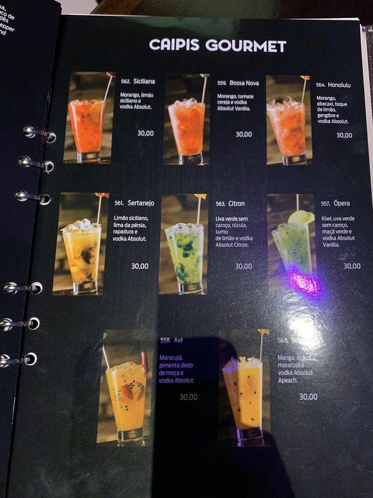 Carta de Coco Bambu Restaurant Curitiba, Curitiba