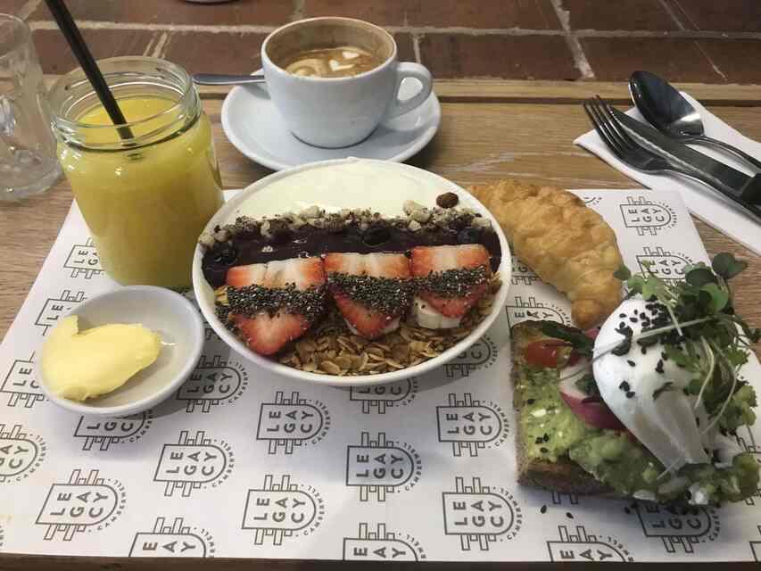 Menu at Legacy Camberwell cafe, Camberwell