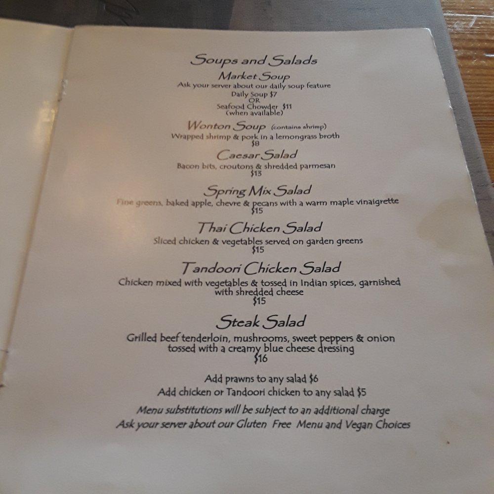 Menu at Thandi restaurant, Saint John
