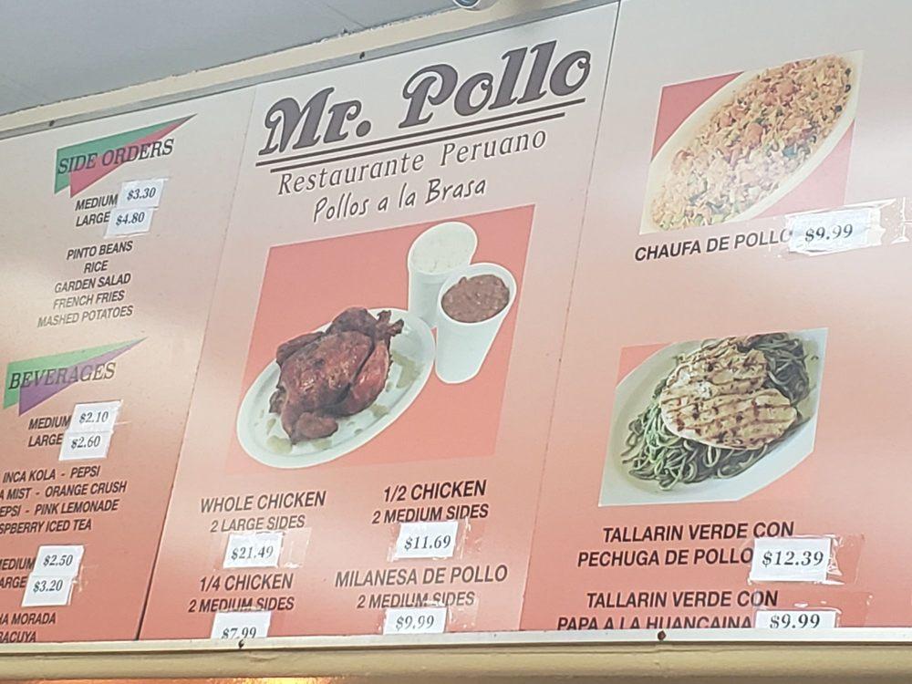Menu at Mr Pollo restaurant, West Covina