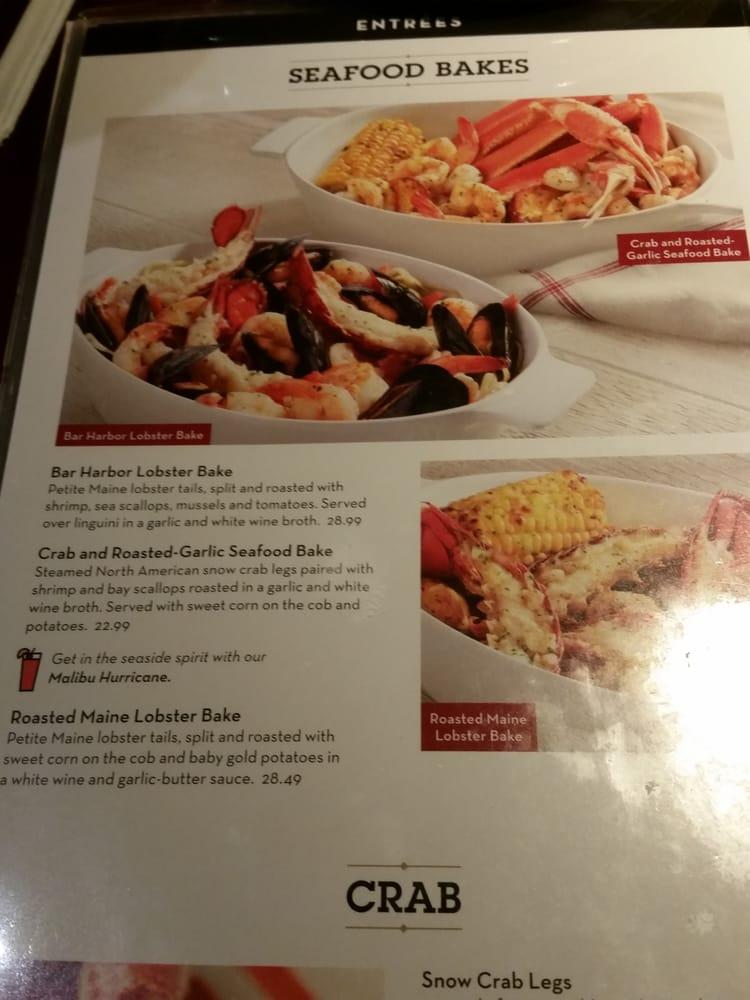 Menu at Red Lobster restaurant, Las Vegas, 200 S Decatur Blvd