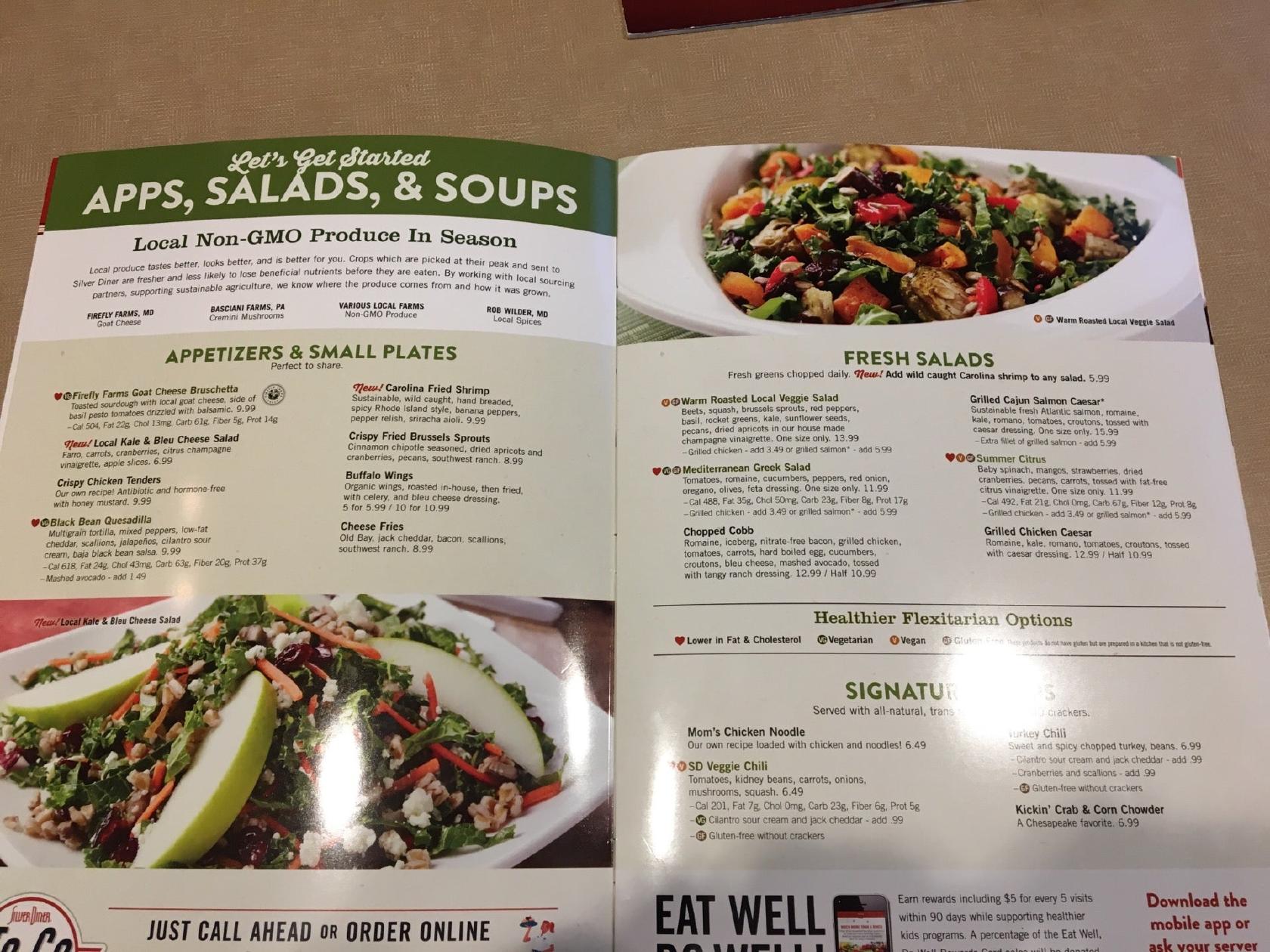 Menu at Silver Diner restaurant, Waldorf, Festival Way