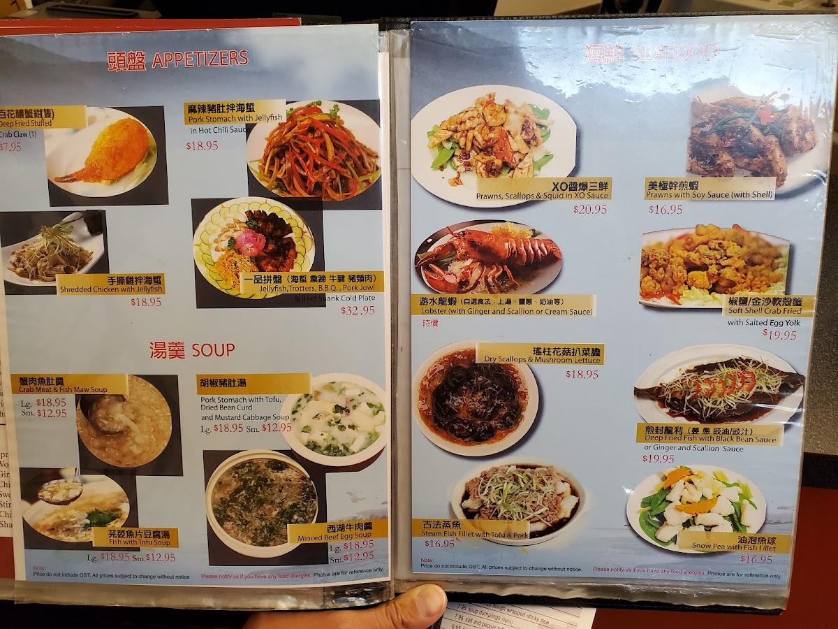 Menu at Snow Palace Restaurant, Calgary, Crowchild Trail NW #1b